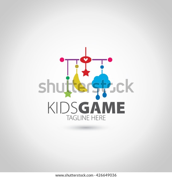 Kids Game Logo: vector de stock (libre de regalías) 426649036 ...