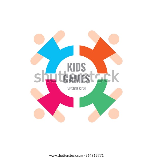 Kids Games Vector Logo Template Concept Stock Vector (Royalty Free ...