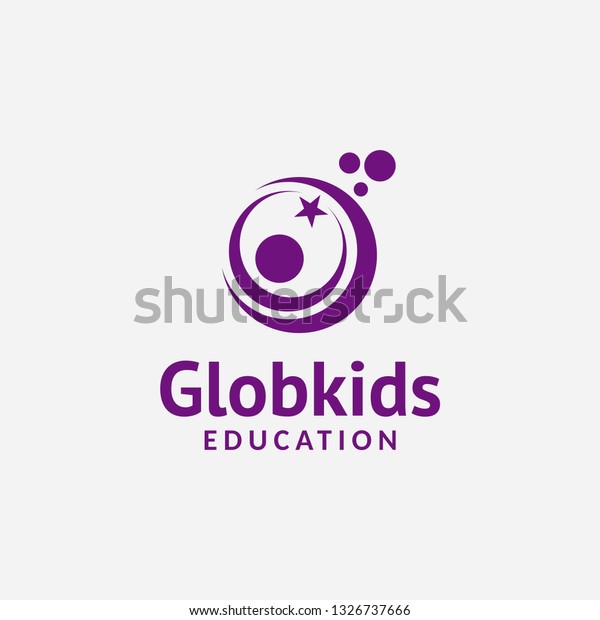 Kids Global Logo Combination Design Inspiration Stock Vector (Royalty ...
