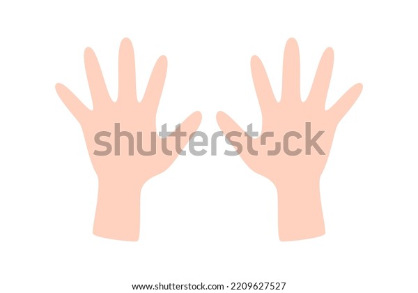 Kids Hands Palm Hand Templatevector Illustration Stock Vector (Royalty ...