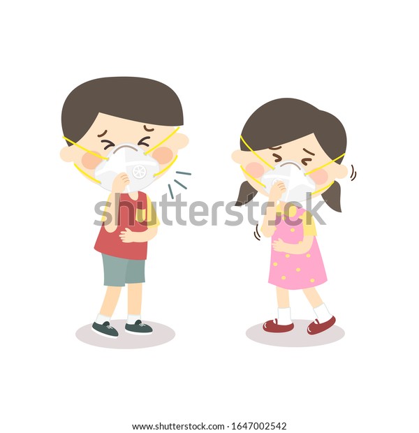 Kids Have Cough Vector Stock Vector (Royalty Free) 1647002542