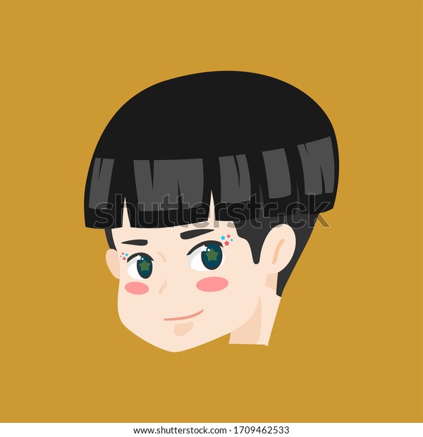 Kids Head Cartoon Illustration Vector Stock Vector (Royalty Free ...