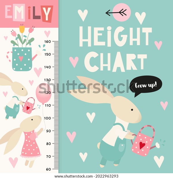 Kids Height Chart Cute Forest Animals Stock Vector (Royalty Free ...