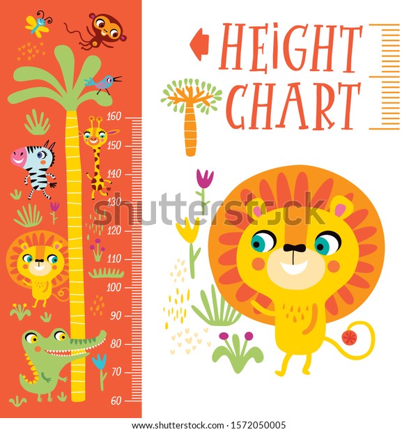 Kids Height Chart Vector Isolated Illustration Stock Vector (Royalty ...