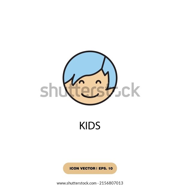 símbolo de iconos de niños elementos: vector de stock (libre de ...