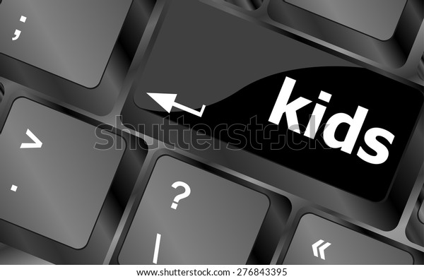 Kids Key Button Computer Keyboard Vector Stock Vector (Royalty Free ...