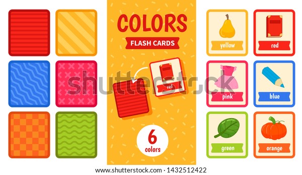 Kids Learning Material Card Learning Colors Stock Vector (Royalty Free ...