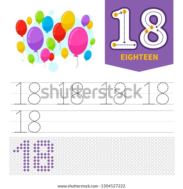 Kids Learning Material Card Learning Numbers Stock Vector (Royalty Free ...
