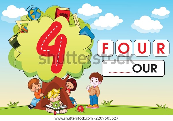 Kids Learning Material Tree Garden Play Stock Vector (Royalty Free ...