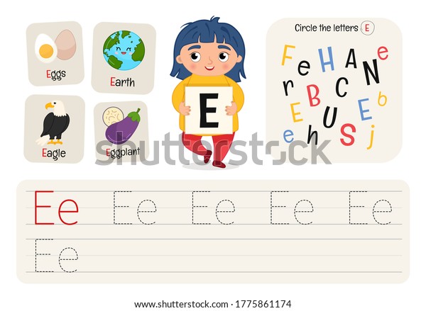 Material didáctico para niños. Hoja de trabajo para el aprendizaje del ...