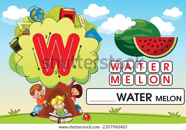 Kids Learning Material Worksheet Learning Alphabet Stock Vector ...