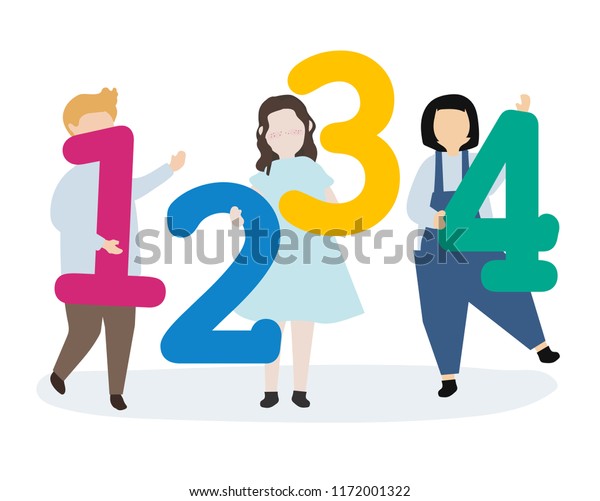 Kids Learning Numbers Mathematics Stock Vector (Royalty Free ...