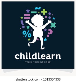 Kids Learning School Logo Design Template: เวกเตอร์สต็อก (ปลอดค่า ...