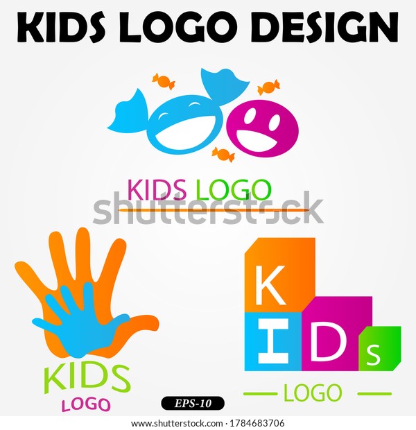 Kids Logo Collection New Design Stock Vector (Royalty Free) 1784683706 ...