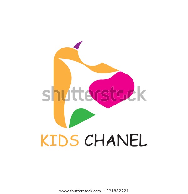 Kids Logo Concept Vector Template Stock Vector (Royalty Free ...