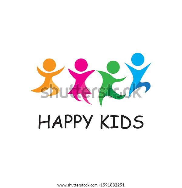 Kids Logo Concept Vector Template Stock Vector (Royalty Free ...