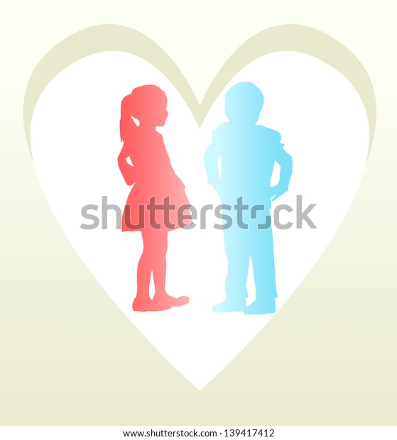 Kids Love Vector Background Concept Card Stock Vector (Royalty Free ...