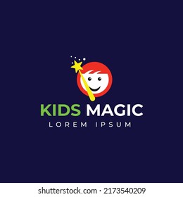 Kids Magic Logo Design Template: เวกเตอร์สต็อก (ปลอดค่าลิขสิทธิ์ ...