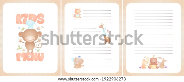 Kids Menu Card Design Front Page Stock Vector (Royalty Free) 1922906273 ...
