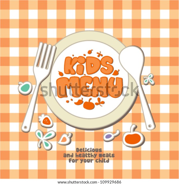 Kids Menu Card Design Template Stock Vector (Royalty Free) 109929686