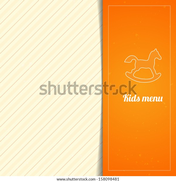 Kids Menu Card Design Template Place 库存矢量图（免版税）158098481 | Shutterstock
