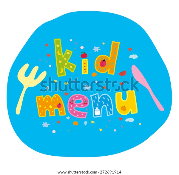 Kids Menu Card Design Template Stock Vector (Royalty Free) 272691914 ...