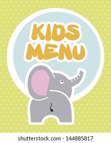Kids Menu Over Dotted Background Vector Stock Vector (Royalty Free ...
