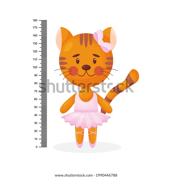 Kids Meter Wall Cute Smiling Cartoon Stock Vector (Royalty Free ...