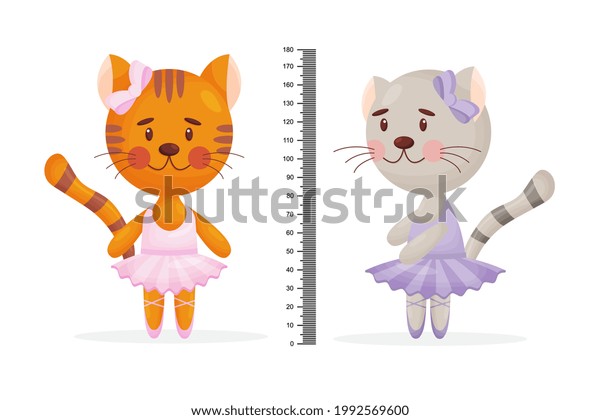Kids Meter Wall Cute Smiling Cartoon Stock Vector (Royalty Free ...