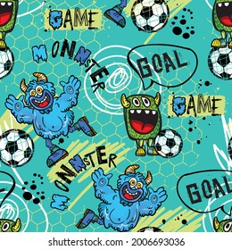 204 Cute football monster play Images, Stock Photos & Vectors ...