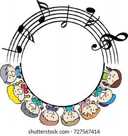 Kids Music Note Border 스톡 벡터(로열티 프리) 727567414 | Shutterstock