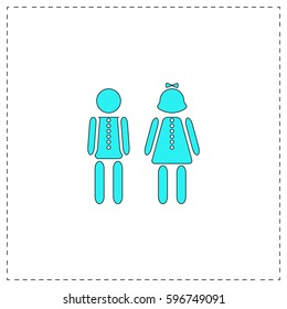 Kids Outline Vector Icon Black Editable Stock Vector (Royalty Free ...