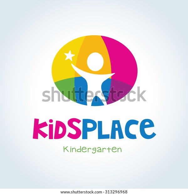 Kids Place Vector Logo Template Stock Vector (Royalty Free) 313296968