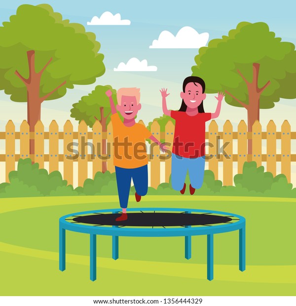 Kids Playing Smiling Stock Vector (Royalty Free) 1356444329 | Shutterstock