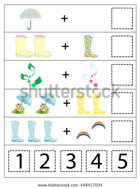 Kids Printable Game Vector Illustration Preschool: vector de stock ...