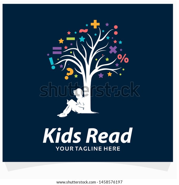 Kids Read Logo Design Template Stock Vector (Royalty Free) 1458576197 ...