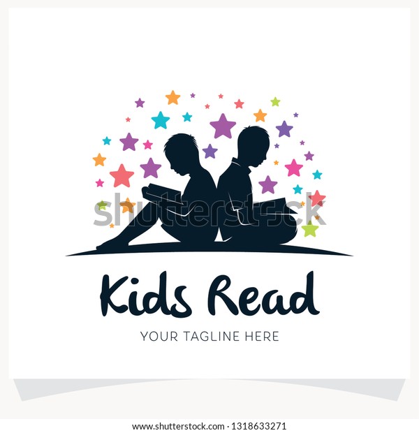 Kids Reading Logo Design Template Inspiration 库存矢量图（免版税）1318633271 ...