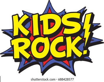Kids Rock Stock Vector (Royalty Free) 688428577 | Shutterstock