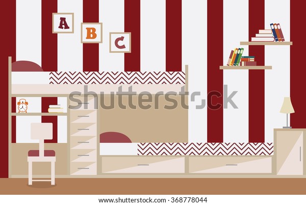 Kids Room Background Interior Design Childrens Stock Vector (Royalty ...