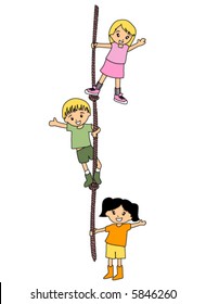 Kids Rope Vector Stock Vector (Royalty Free) 5846260 | Shutterstock