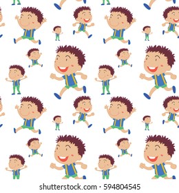 Kids Running Seamless Background 库存矢量图（免版税）594804545 | Shutterstock