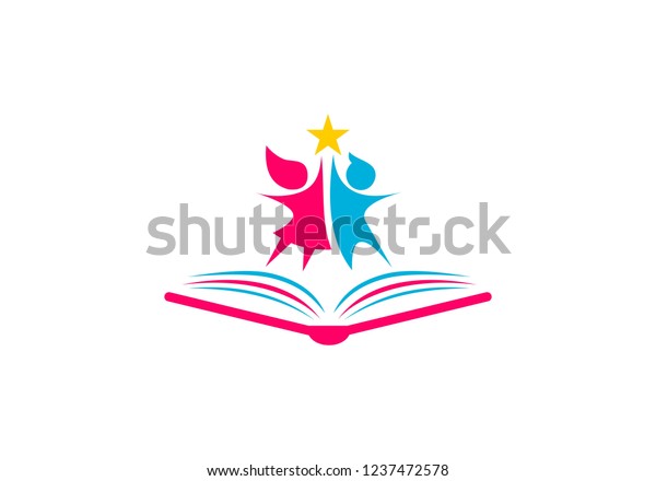Kids School Logo Stock Vector (Royalty Free) 1237472578 | Shutterstock
