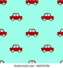 Kids Seamless Pattern Red Car Stock Vector (Royalty Free) 446932786 ...