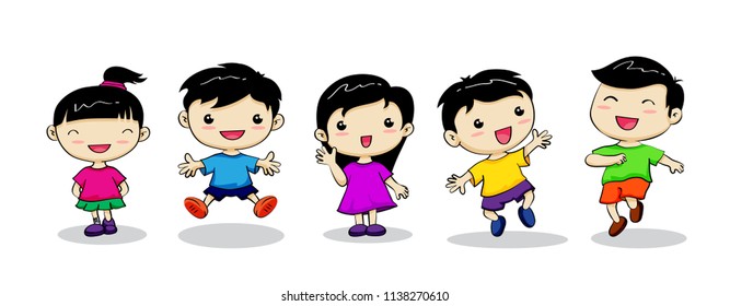Kids Set Cartoon Stock Vector (Royalty Free) 1138270610 | Shutterstock