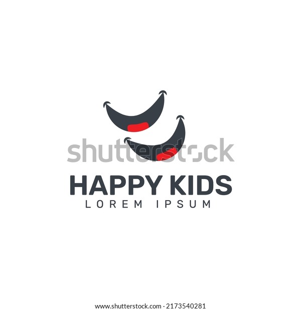 Kids Smile Logo Design Template Stock Vector (Royalty Free) 2173540281 ...