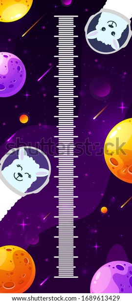 Kids Space Height Chart Cosmic Wall: Vector có sẵn (miễn phí bản quyền ...