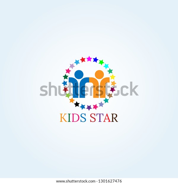 Kids Star Icons Template Vector Logo: vector de stock (libre de ...