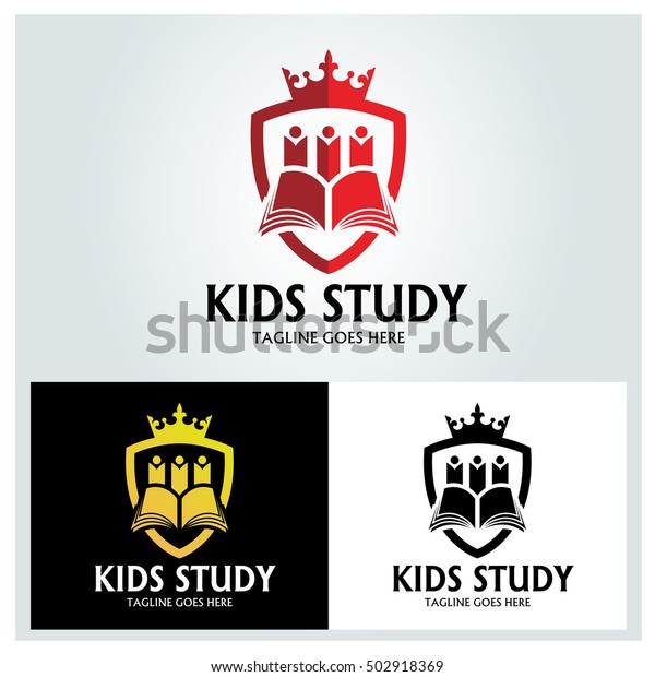 Kids Study Logo Design Template Education Stock Vector (Royalty Free ...
