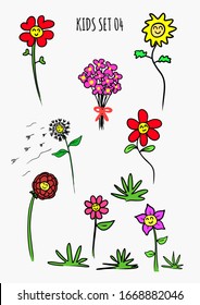 Kids Style Hand Drawn Vector Set Stock Vector (Royalty Free) 1668882043 ...