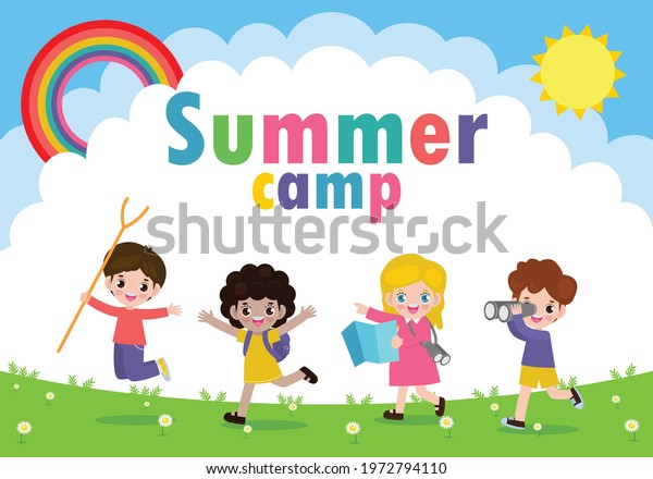 Kids Summer Camp Background Education Template Stock Vector (Royalty ...